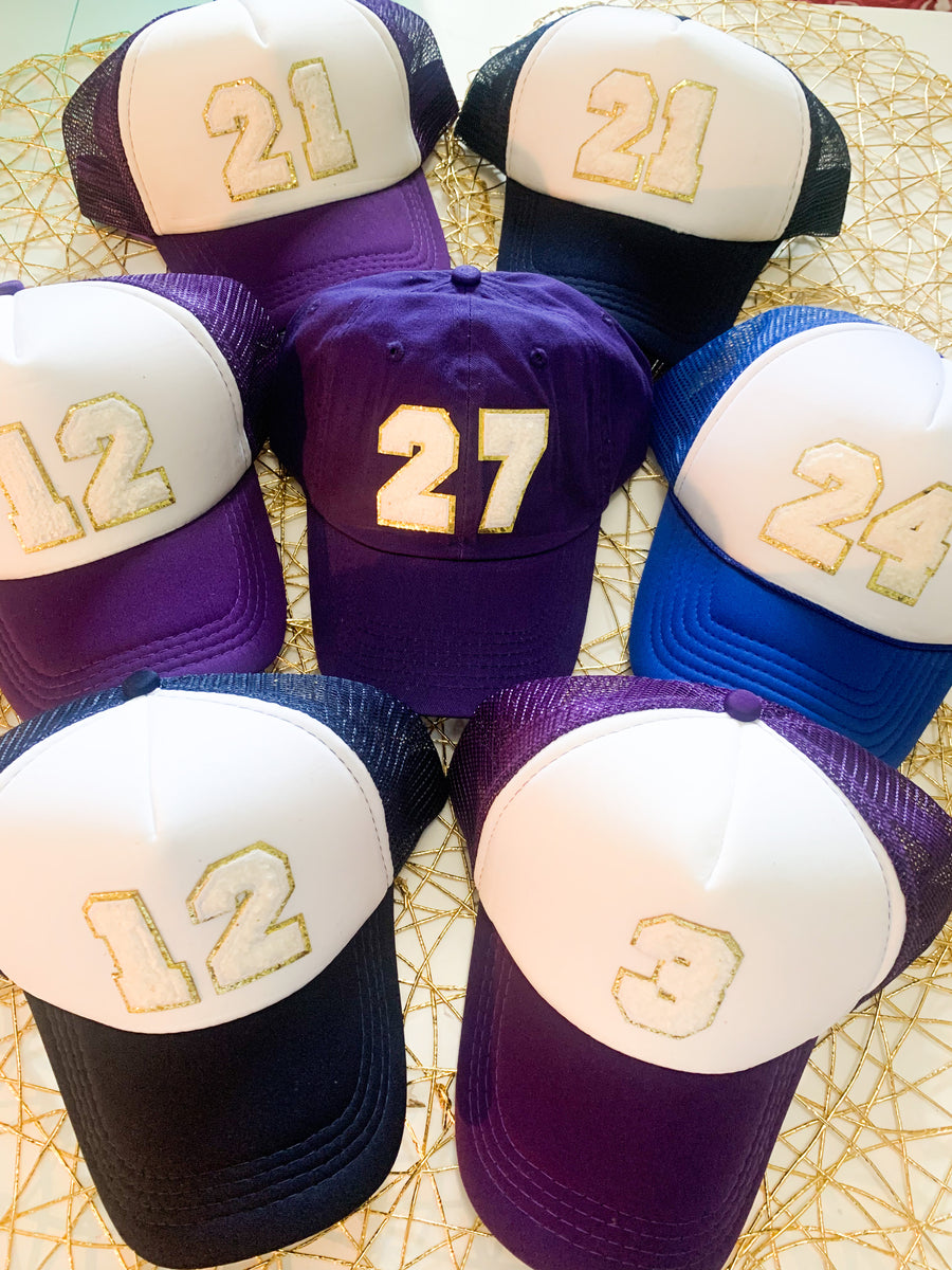 Team Number Hats – Lady Luck Designs